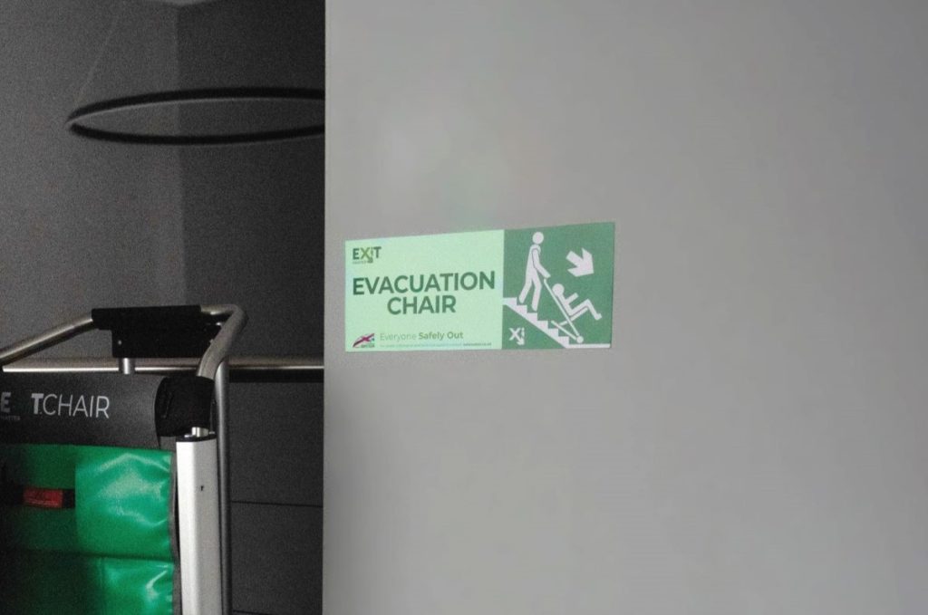 Exitmaster Evacuation Chair Wall Sign - Exitmaster